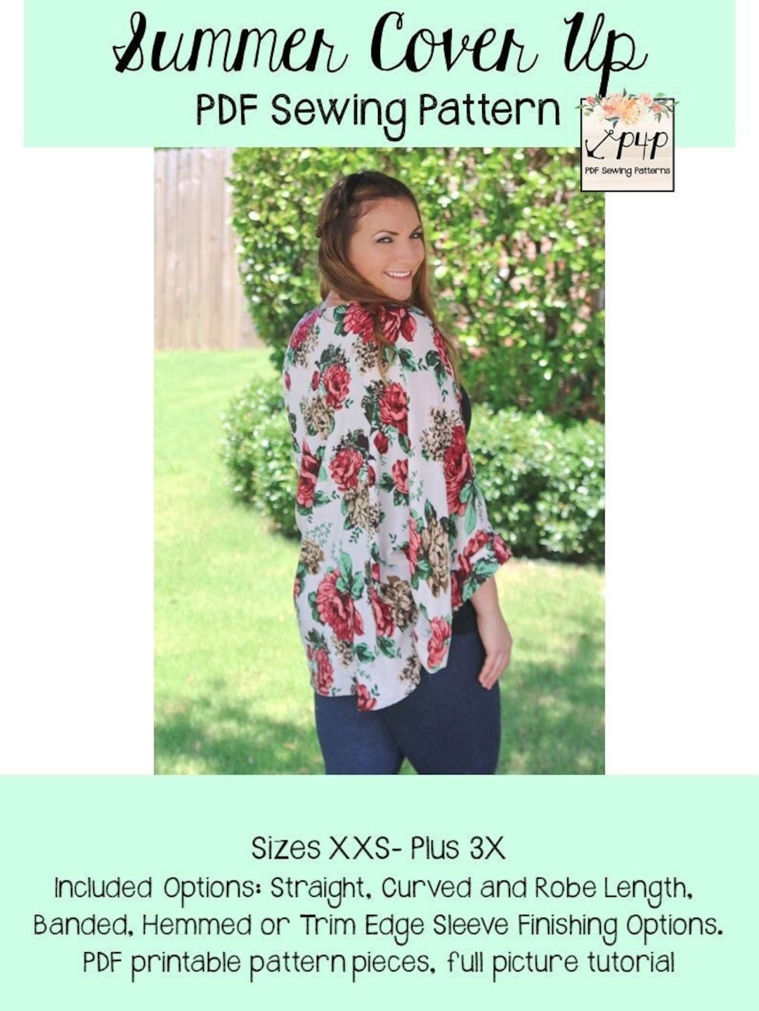 Summer Cover up | PDF Sewing Pattern, Adult Sizes XXS - Plus 3X - Etsy