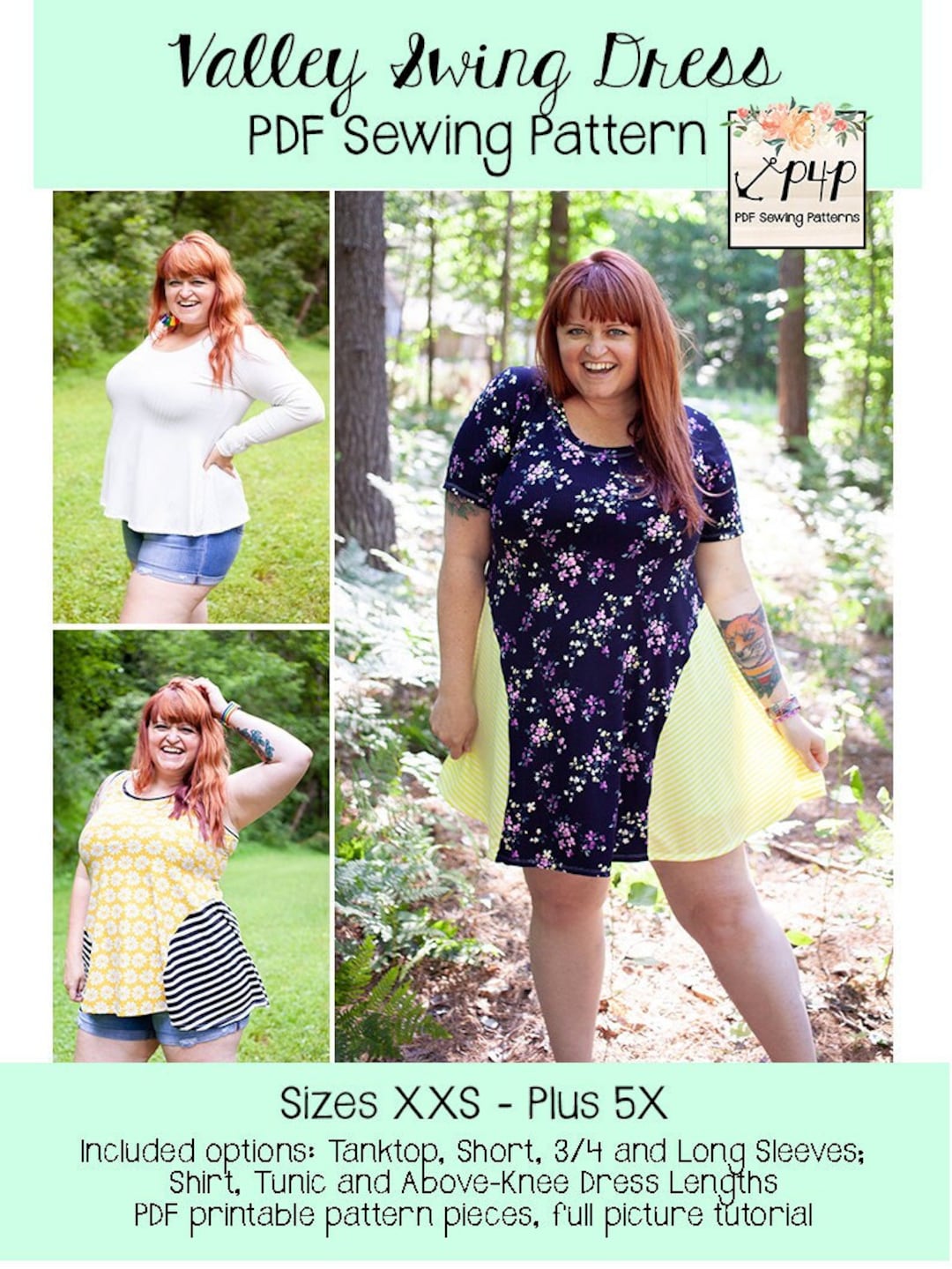 Valley Swing Dress | PDF Sewing Pattern, Adult Sizes XXS - Plus 5X - Etsy