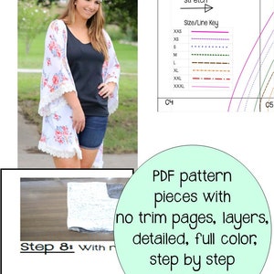 Summer Cover up | PDF Sewing Pattern, Adult Sizes XXS - Plus 3X - Etsy Australia