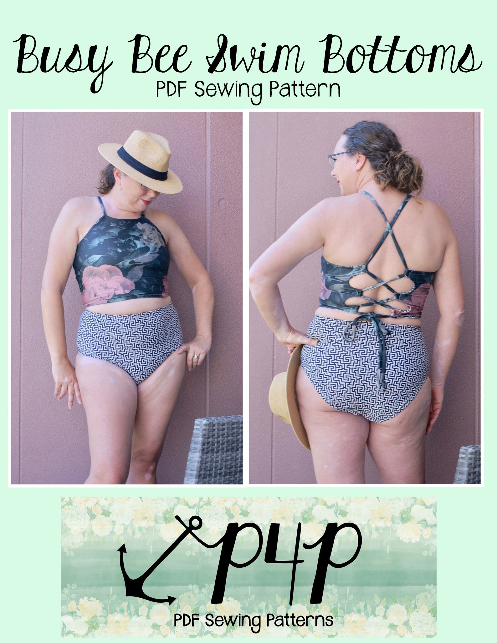 Busy Bee Swim Bottoms | PDF Sewing Pattern, Adult Sizes XXS - Plus 5X ...