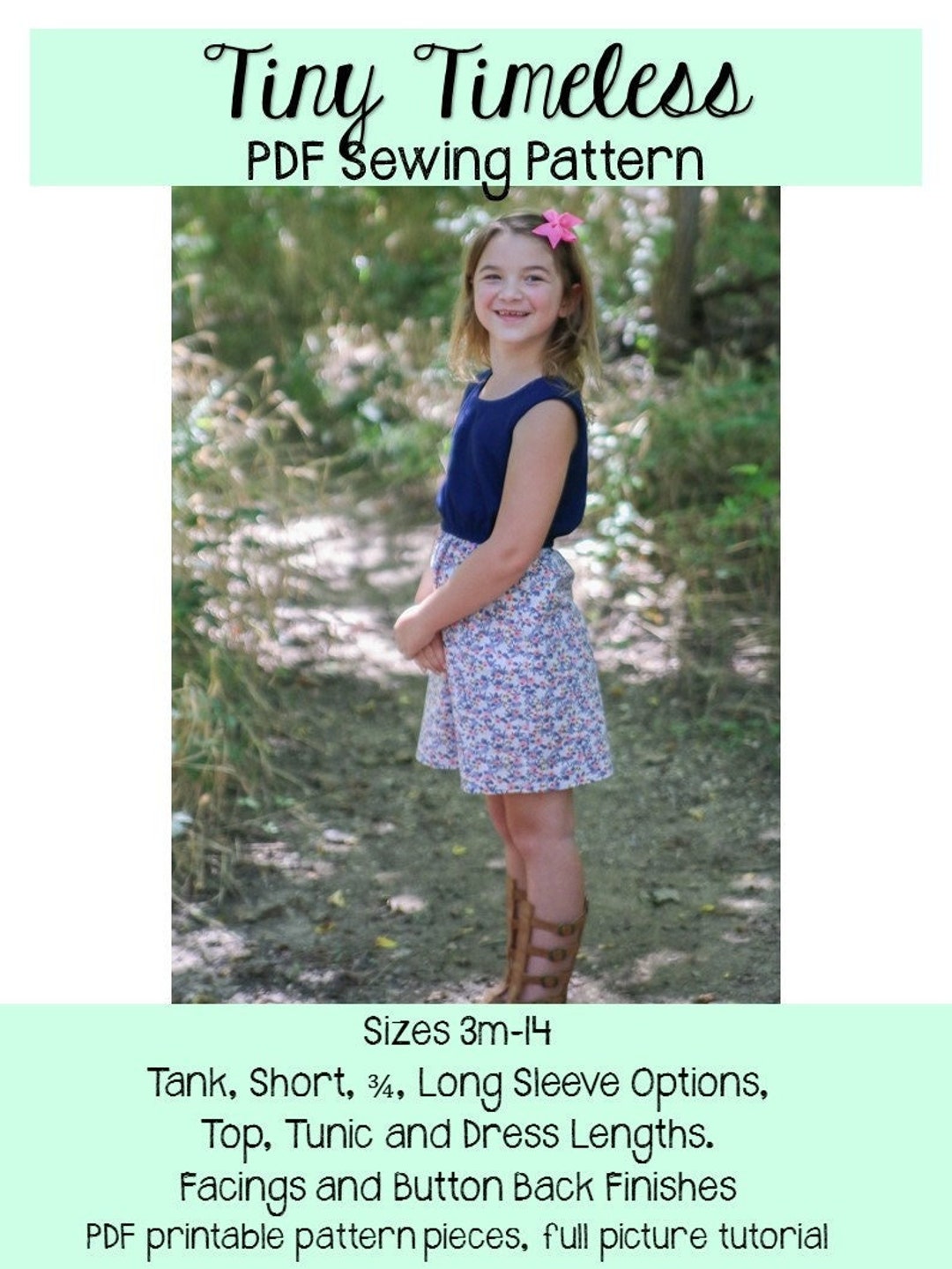 Tiny Timeless | PDF Sewing Pattern, Youth Sizes 3M - 14 - Etsy
