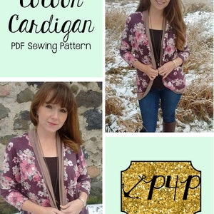 Cocoon Cardigan | PDF Sewing Pattern, Adult Sizes XXS - Plus 3X - Etsy