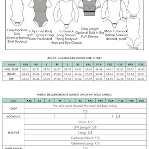 Bacall Bodysuit | PDF Sewing Pattern, Adult Sizes XXS - Plus 5X - Etsy
