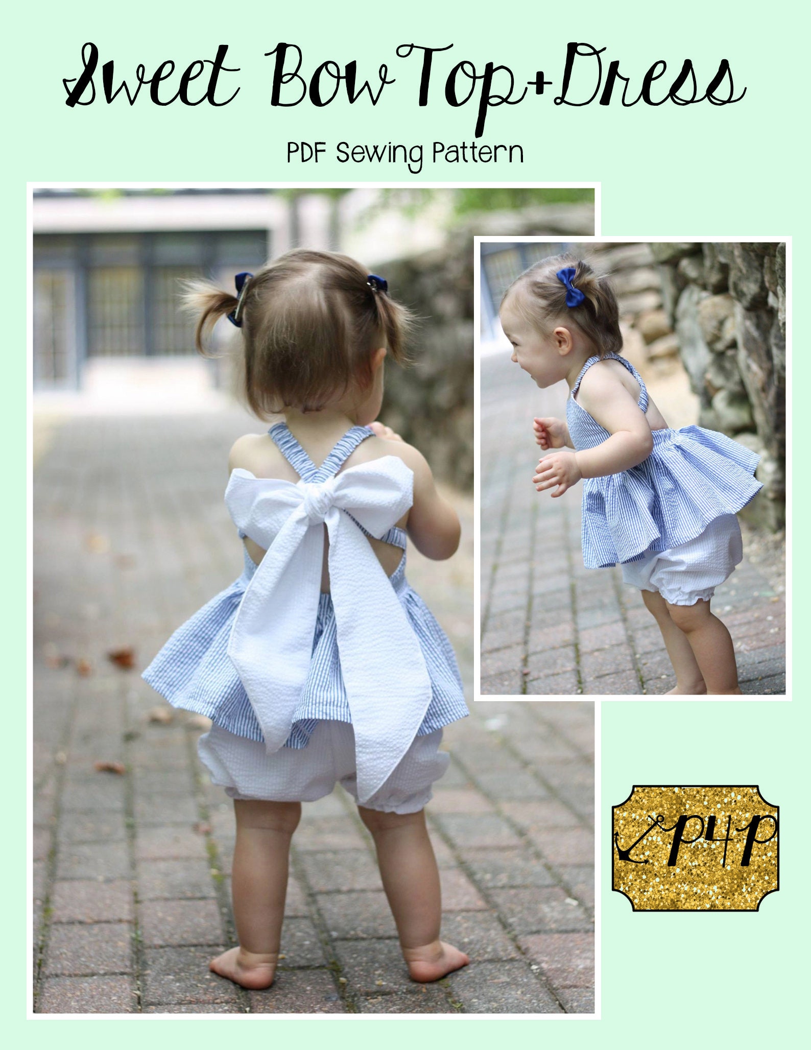 Sweet Bow Dress | PDF Sewing Pattern, Youth Sizes 3M - 14 - Etsy