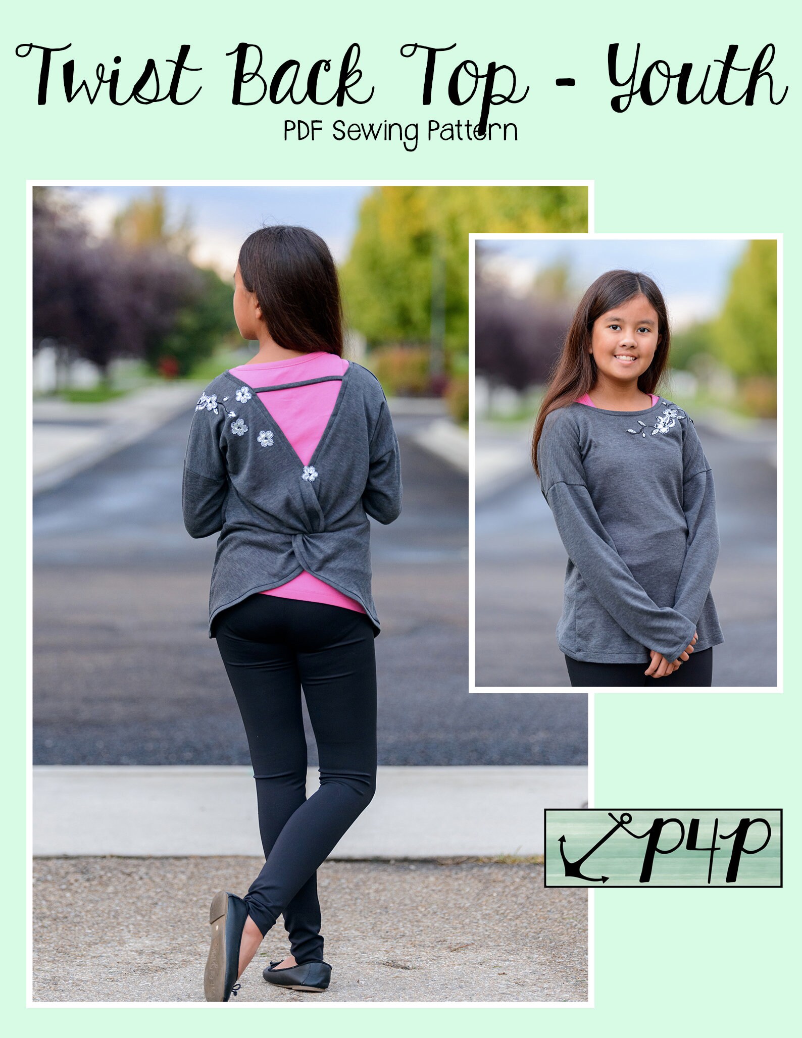 Twist Back Top - Youth | PDF Sewing Pattern, Youth Sizes 3M - 14 - Etsy