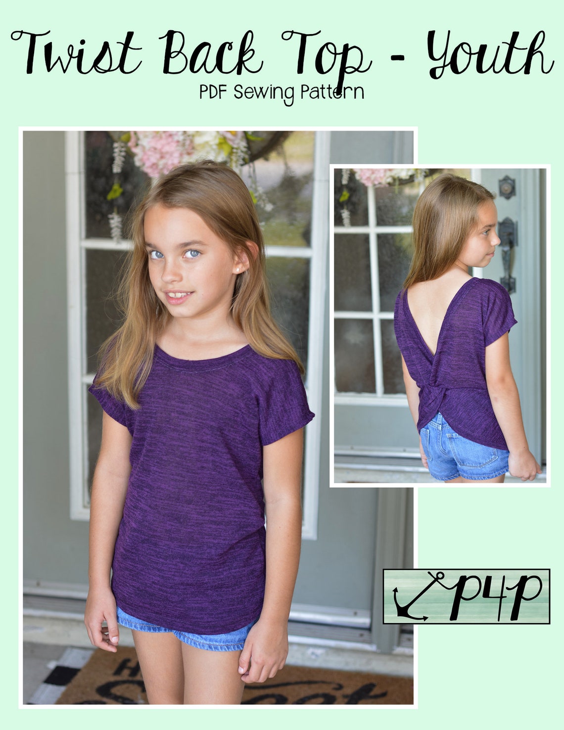 Twist Back Top - Youth | PDF Sewing Pattern, Youth Sizes 3M - 14 - Etsy