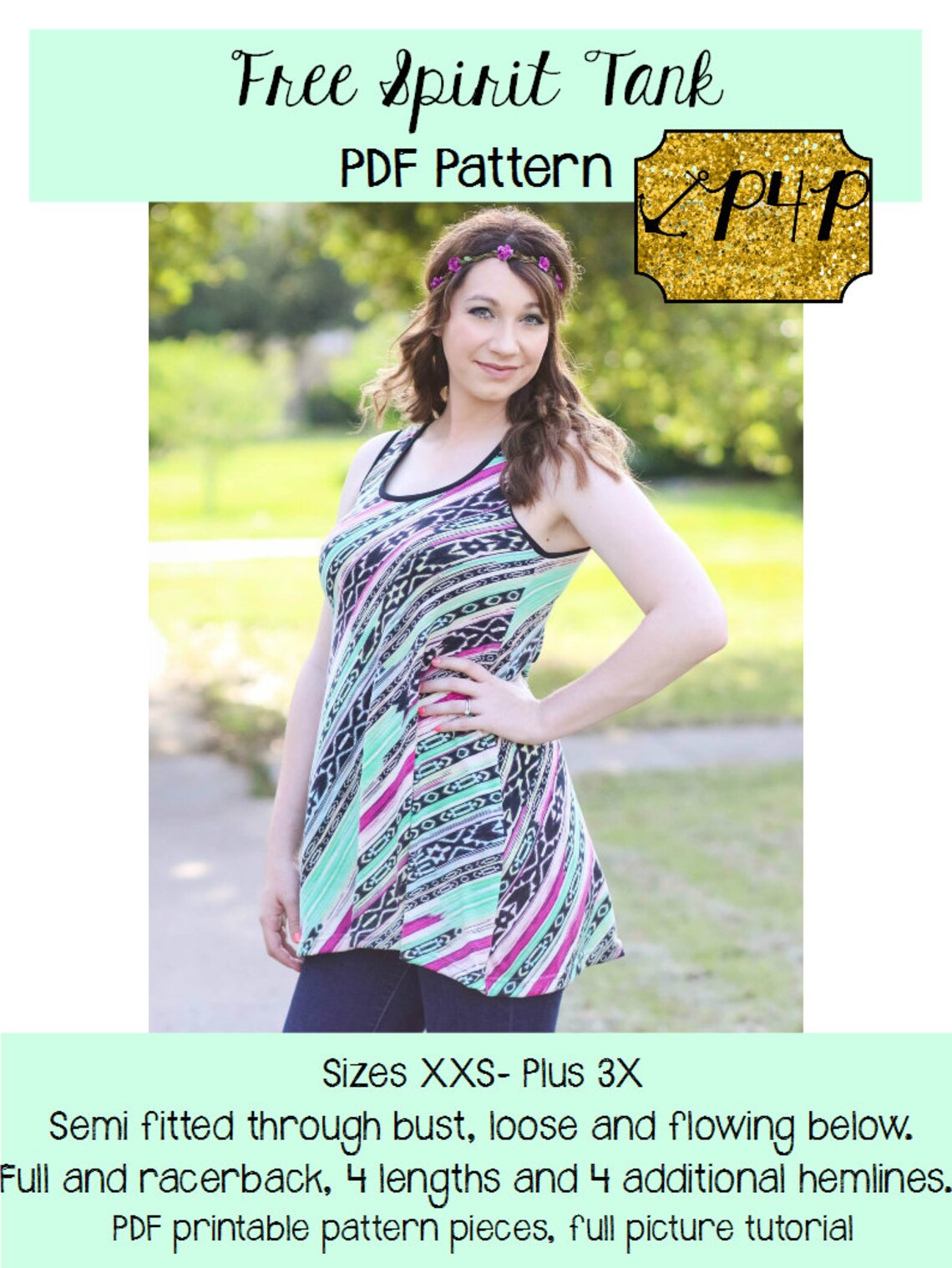 Free Spirit Tank Sewing PDF Pattern by Patterns for Pirates - Etsy