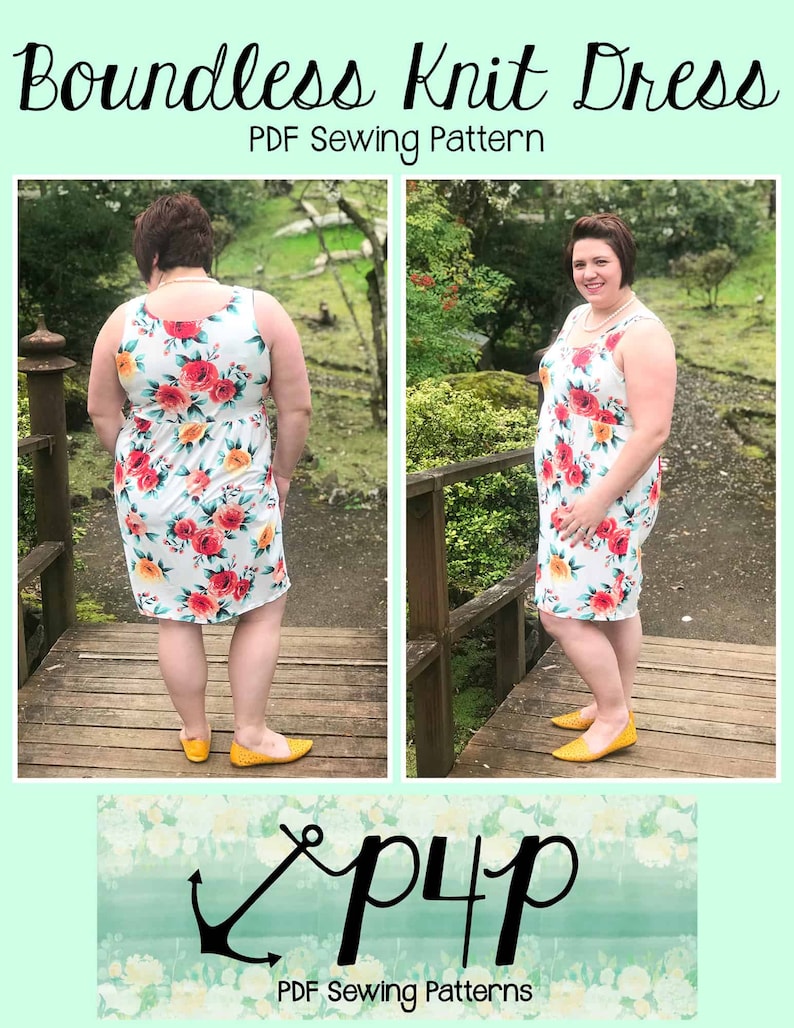 Boundless Knit Dress | PDF Sewing Pattern, Adult Sizes XXS - Plus 3X - Etsy