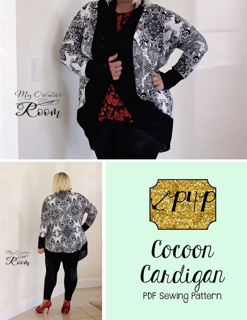 Cocoon Cardigan | PDF Sewing Pattern, Adult Sizes XXS - Plus 3X - Etsy