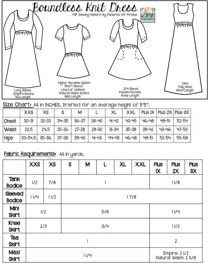 Boundless Knit Dress | PDF Sewing Pattern, Adult Sizes XXS - Plus 3X - Etsy