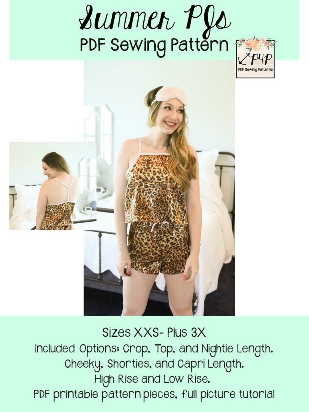 Summer Pjs | PDF Sewing Pattern, Adult Sizes XXS - Plus 3X - Etsy