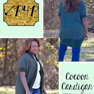 Cocoon Cardigan | PDF Sewing Pattern, Adult Sizes XXS - Plus 3X - Etsy