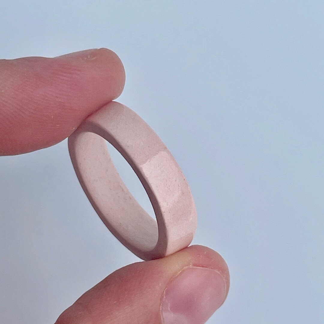 Pink Porcelain Ring, Fidget Ring, Unique Ring Gift for Her, Unique Ring ...