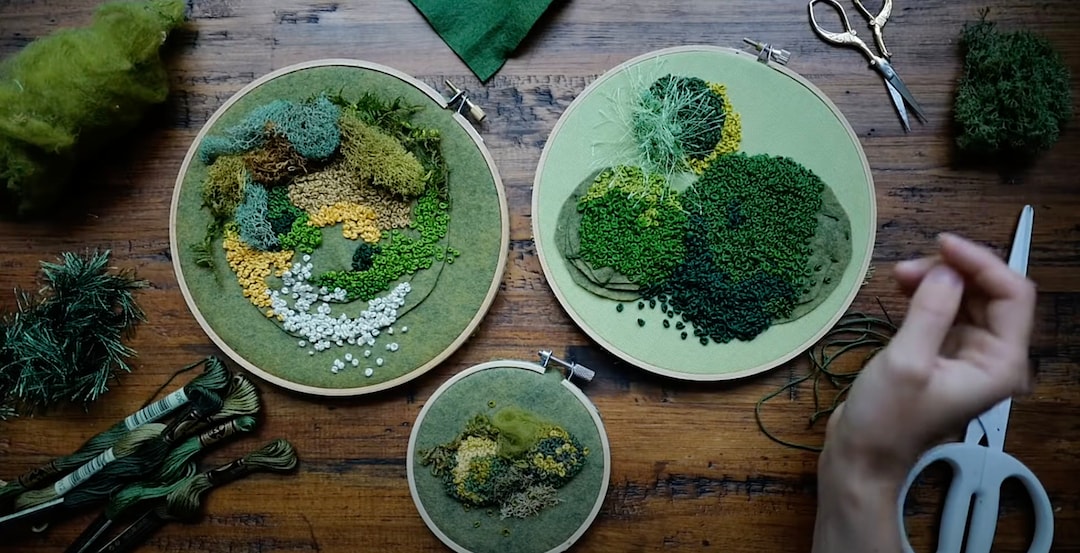 How to Make a Moss Embroidery Tutorial Video - Etsy