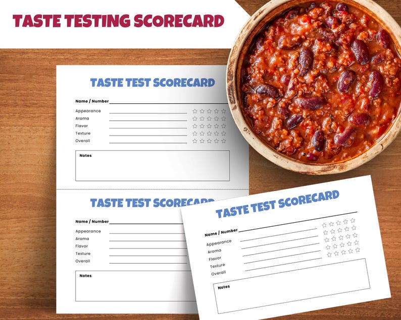 Editable Food Contest Kit – Printable Ballots, Scorecards ...