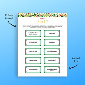 Christmas Who Am I? Printable - Etsy