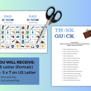 Father's Day Game Bundle, Printable Family Games (digital Download) - Etsy