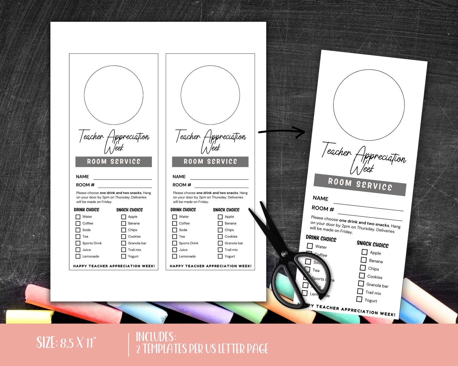 Teacher Appreciation Door Hanger Printable, Teacher Door, Teacher ...