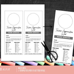Teacher Appreciation Door Hanger, Printable Room Service Sign (digital ...