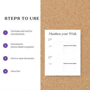 Manifestation Journal Printable, Manifestation Guide, Law of Attraction ...