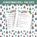Christmas Roll the Dice Game Printable - Etsy