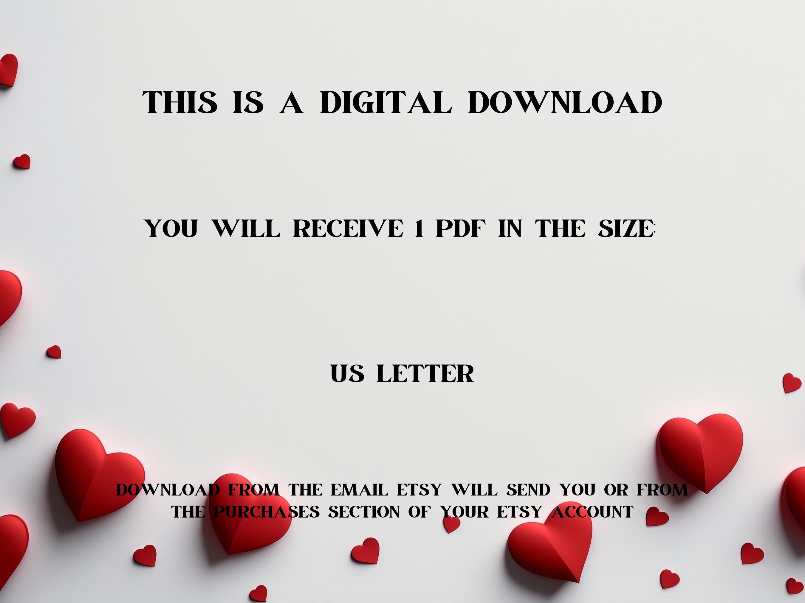 Valentine's Day Love Notes Printable, Message in a Bottle, Love Notes ...