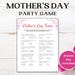 Mother's Day Trivia Game, Fun Family Activity (printable) - Etsy