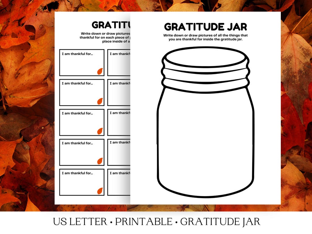 Thanksgiving Gratitude Jar Activity Printable - Etsy