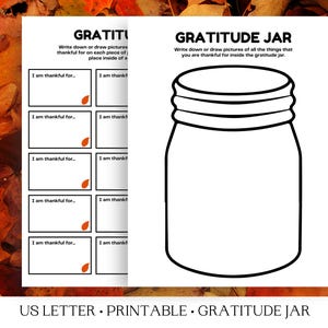 Thanksgiving Gratitude Jar Activity Printable - Etsy