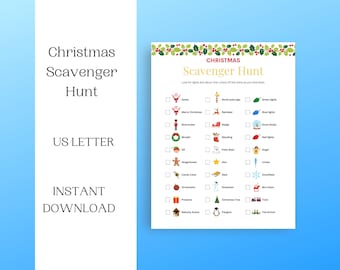 HOLIDAY Scavenger Hunt | Printable Game, Holiday Party, Game Night ...