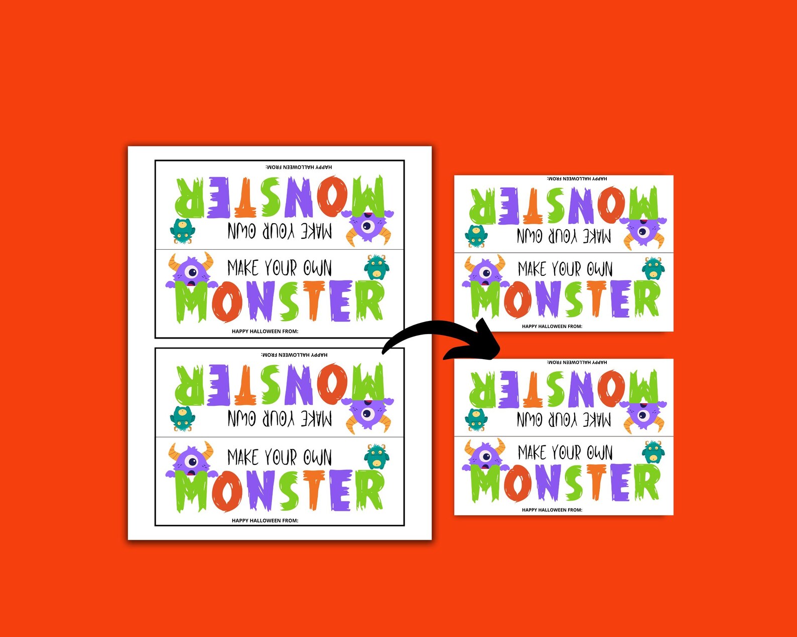 Make Your Own Monster Bag Tags Printable, Make Your Monster, Make a ...