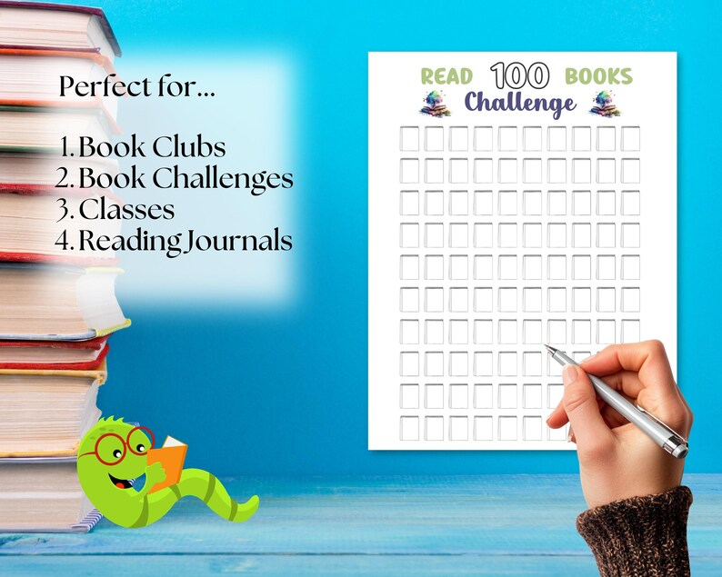 Read 100 Books Challenge, Book Tracker, Reading List, Reading Progress ...