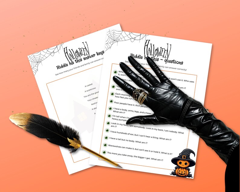 Halloween Riddles Printable, Halloween Activity, Family Fun - Etsy