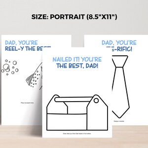 Father's Day Craft Bundle Printable, Father's Day Crafts, Presents for ...