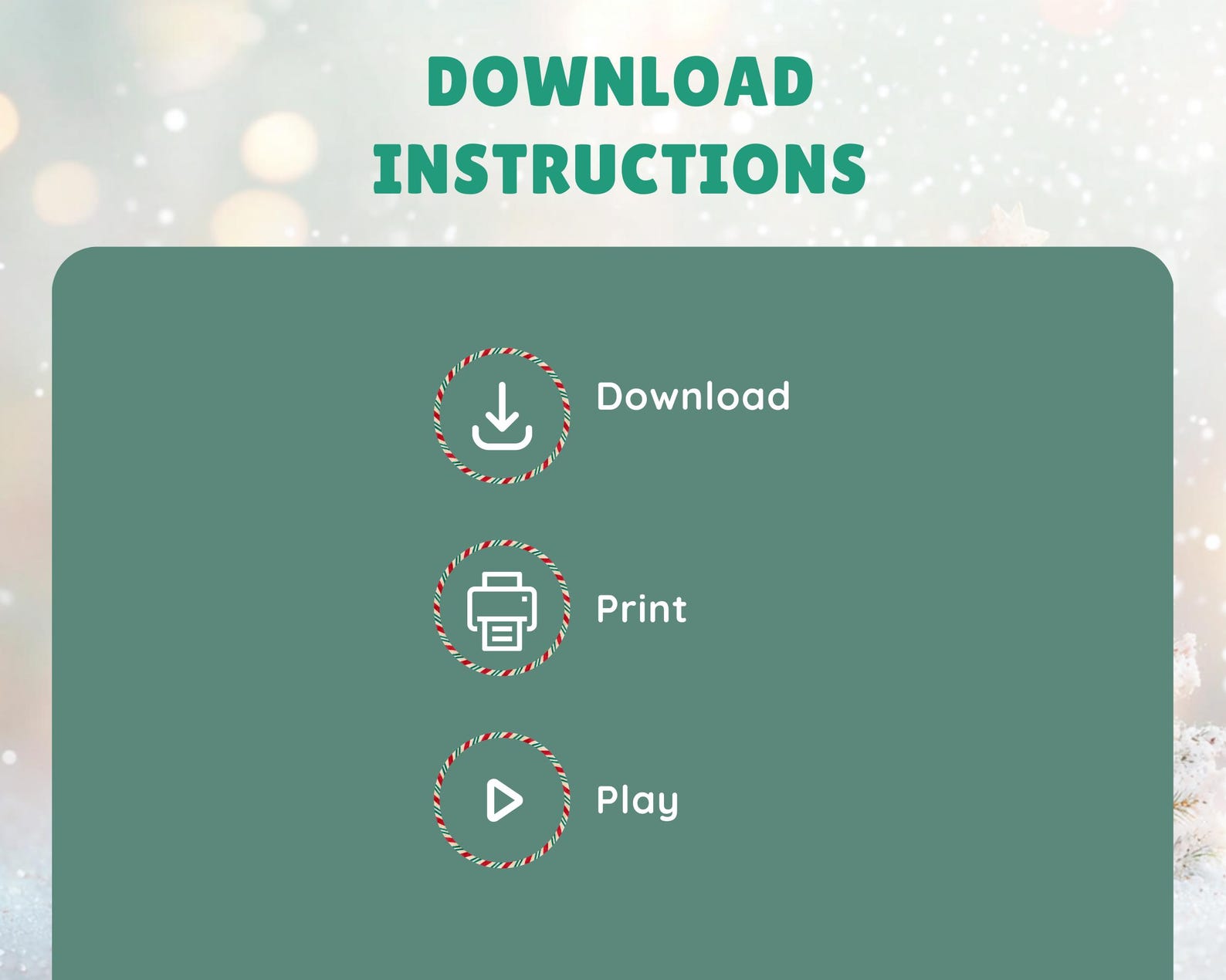 Christmas Roll the Dice Game Printable - Etsy