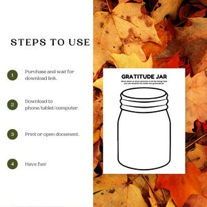 Thanksgiving Gratitude Jar Activity Printable - Etsy
