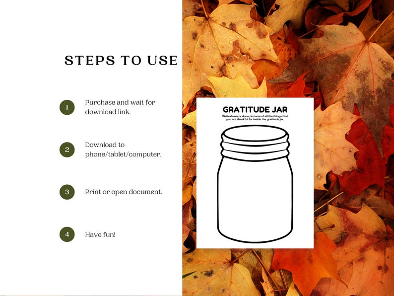 Thanksgiving Gratitude Jar Activity Printable - Etsy