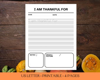 Gratitude Writing Prompt Bundle, 10 Printable Writing Activities ...