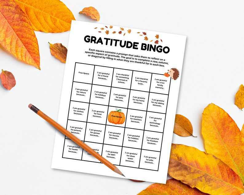 Thanksgiving Gratitude Bingo Printable - Etsy