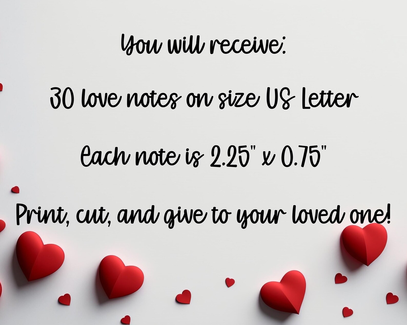 Valentine's Day Love Notes Printable, Message in a Bottle, Love Notes ...