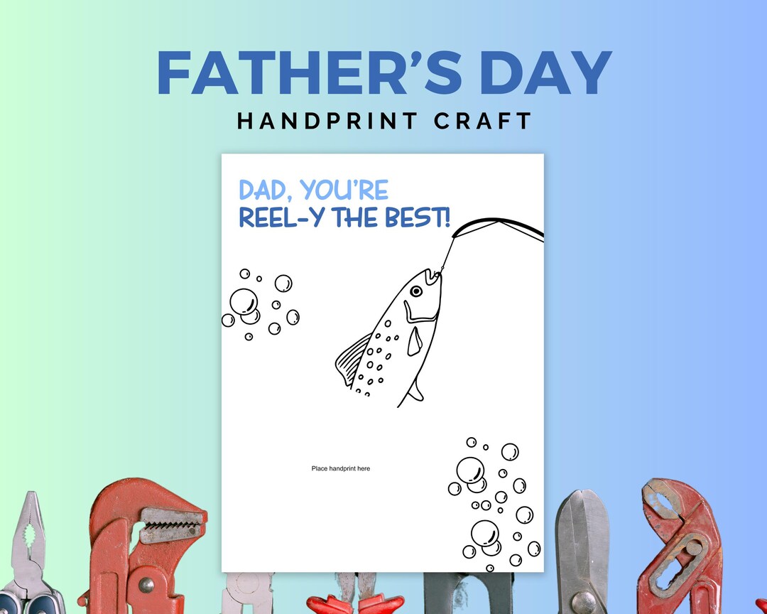 Father's Day Handprint Craft Printable, Father's Day Crafts, Presents ...