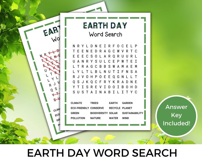 Earth Day Word Search Activity Printable, Classroom Activities, Earth ...