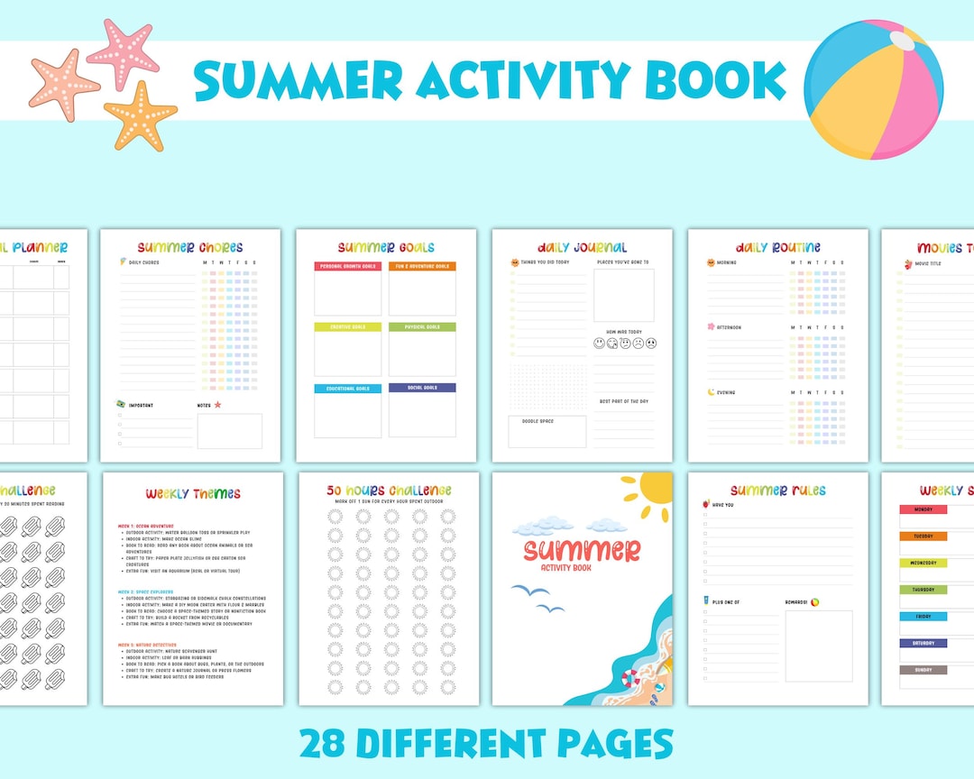 Summer Camp at Home Planner Printable, Summer Camp Planner, Summer Camp ...
