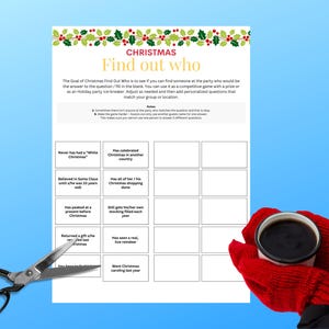 Christmas Find Out Who Game Printable - Etsy