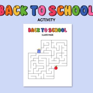 Back to School Maze Activity Printable, Teacher Resources, First Day ...