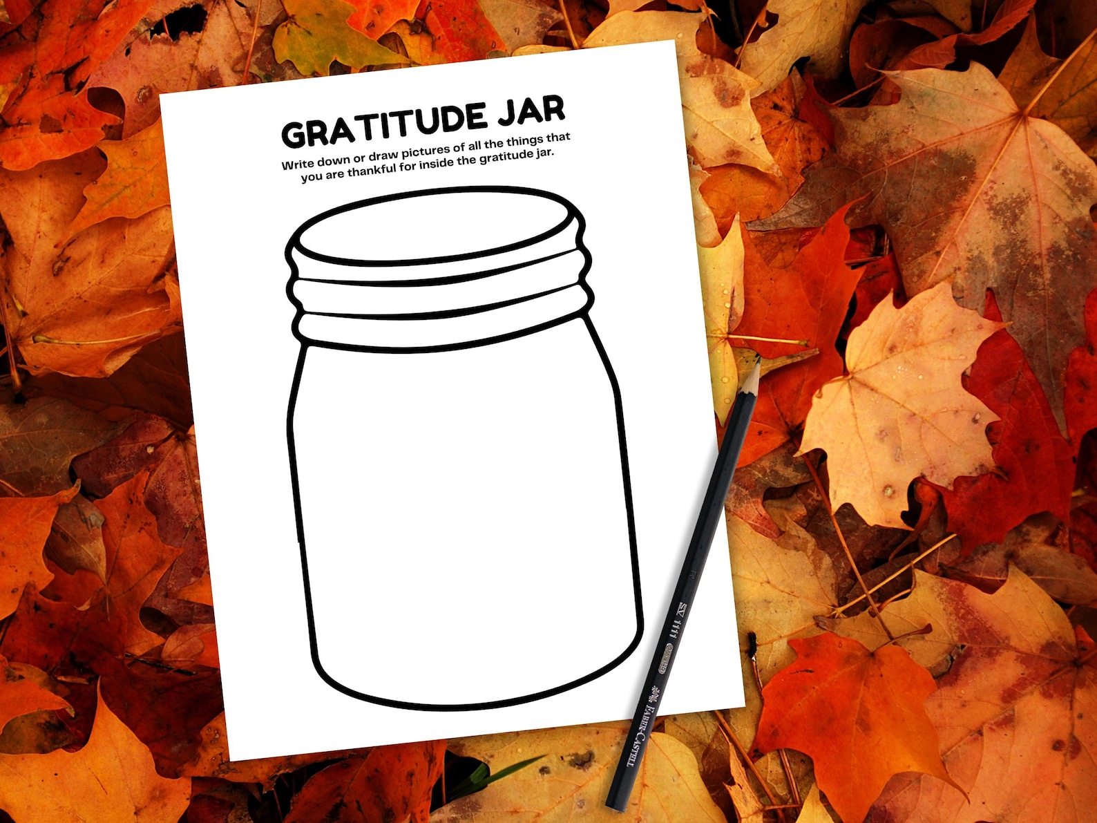 Thanksgiving Gratitude Jar Activity Printable - Etsy