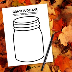 Thanksgiving Gratitude Jar Activity Printable - Etsy