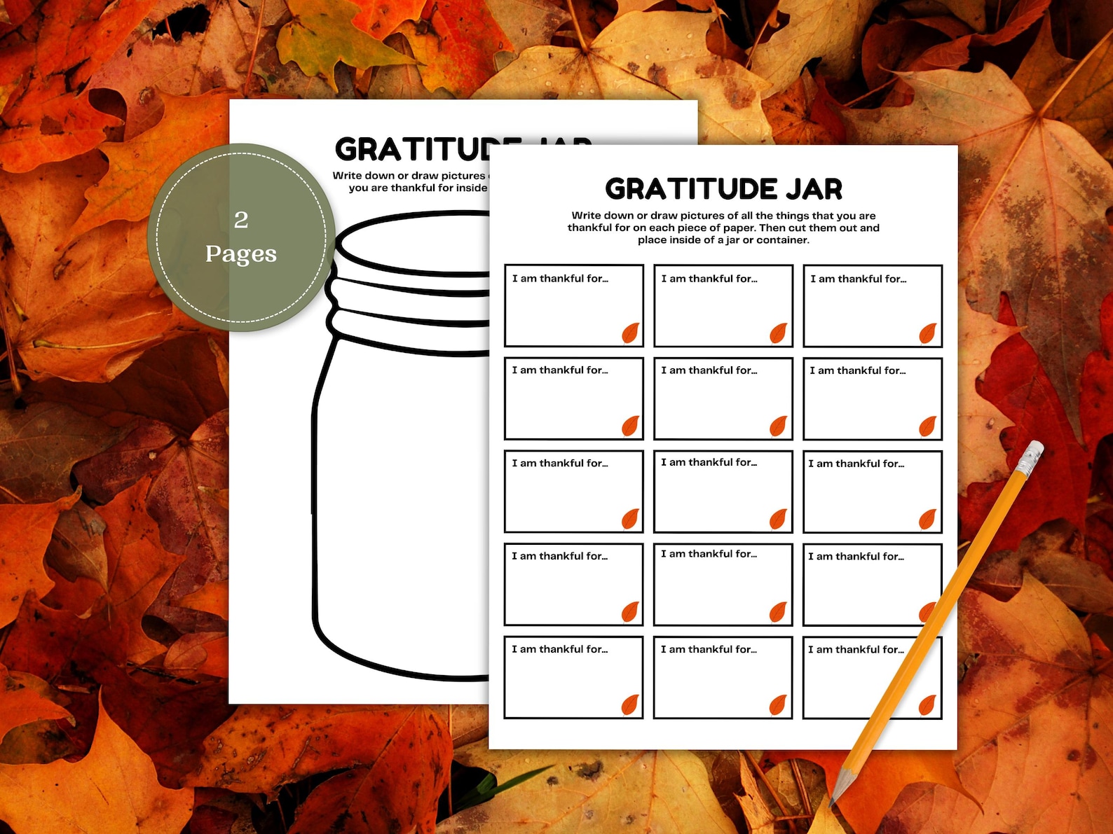 Thanksgiving Gratitude Jar Activity Printable - Etsy