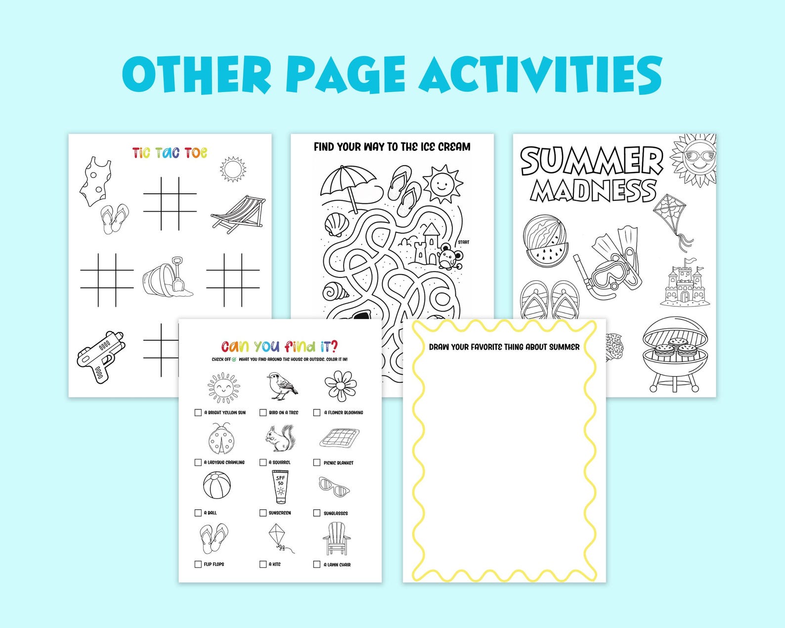Summer Camp at Home Planner Printable, Kids Activity Bundle (digital ...