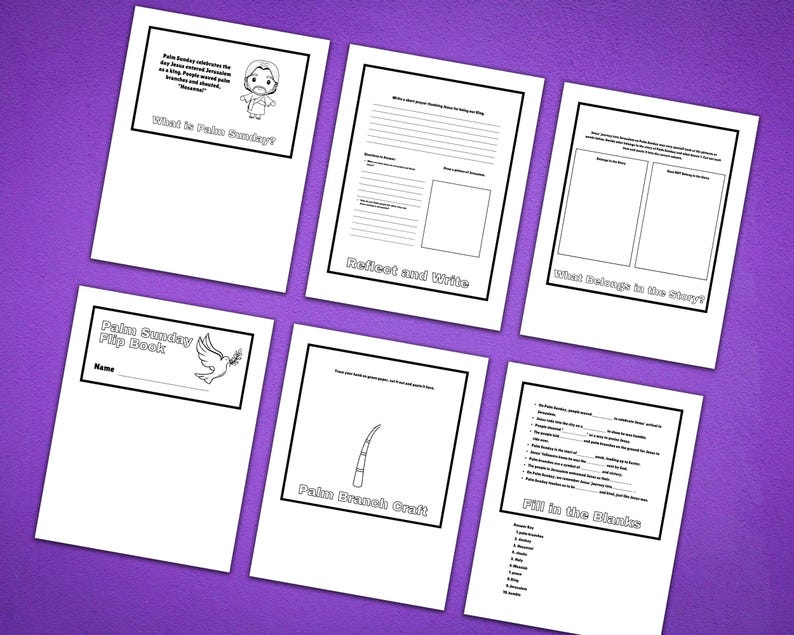 Palm Sunday Flipbook Printable, Palm Sunday Activity, Easter Activities ...